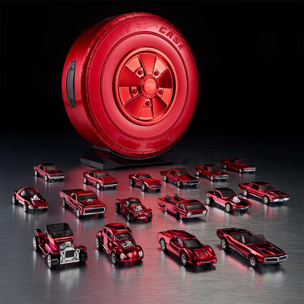 Mattel 80th Anniversary Hot Wheels Original 16 Rally Case Set - Hot ...