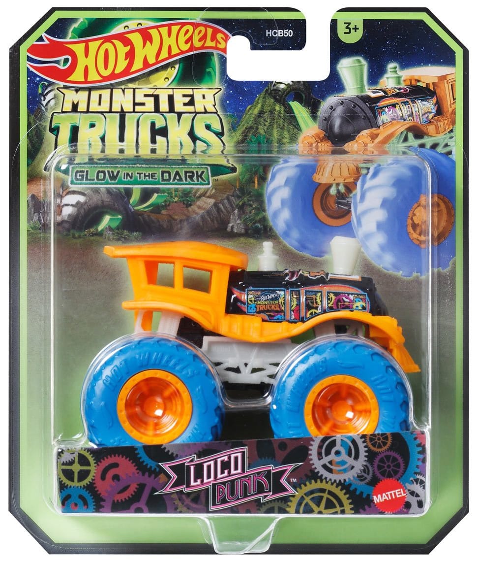Hot Wheels 2024 Monster Trucks - Glow in the Dark - Mix 2
